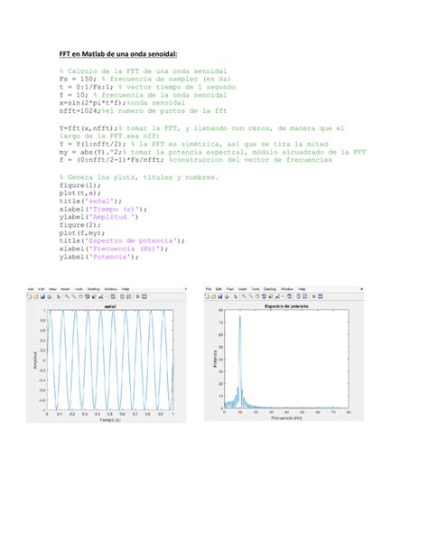 Fft En Matlab De Una Onda Senoidal