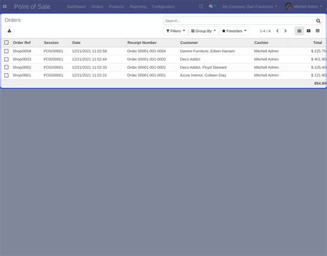 Odoo Pos View User Orders Webkul