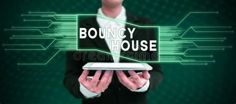 Writing Displaying Text Bouncy House Concept Meaning Automated Program