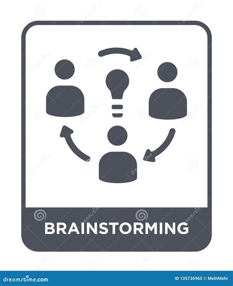 Brainstorming Icon In Trendy Design Style Brainstorming Icon Isolated