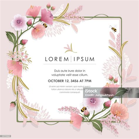 웨딩 기념일 생일 및 파티를위한 아름다운 꽃 프레임의 벡터 일러스트 0명에 대한 스톡 벡터 아트 및 기타 이미지 0명 결혼식 꽃 나무 Istock