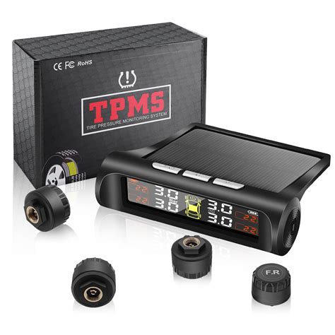 Tire Pressure Monitoring System Tpms Wireless Solar Car Tire Pressure Alarm Temperature Warning