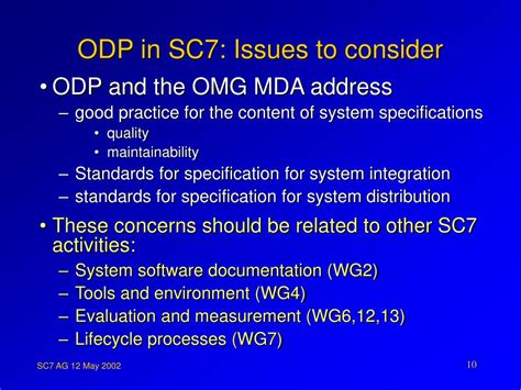 PPT Open Distributed Processing In SC7 Status And Future PowerPoint