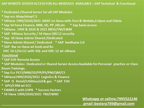 Sap Server All Modules Available At Rs 1000month In Secunderabad Id