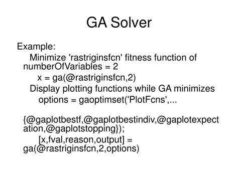 ppt ga solver en matlab powerpoint presentation free download id