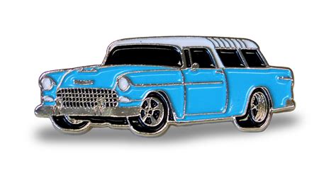 1955 Chevy Blue Nomad Car Lapel Or Hat Pin 3670