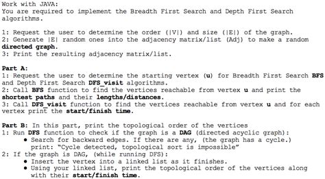 Work With JAVA You Are Required To Implement The Chegg