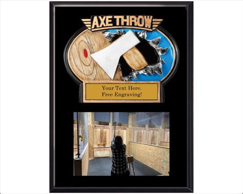 Axe Throwing Photo Plaque 9 X 12 Etsy
