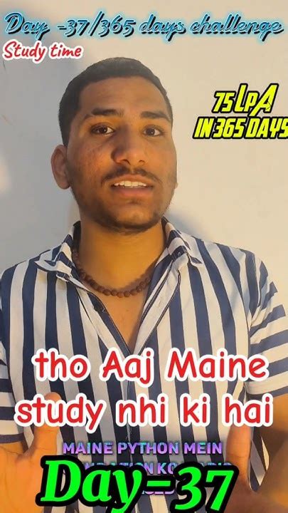 Day 37 365 Days Challenge To Achieve 75 Lpa Shorts Education Tech