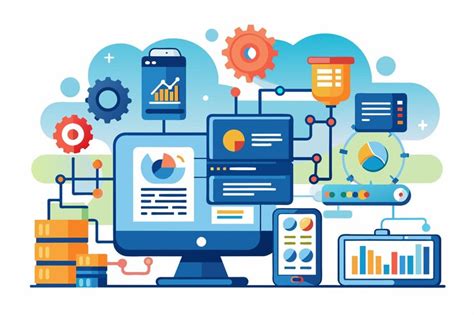 An Overview Of Automated Data Processing Systems Showcasing Statistics And Analytics Tools In