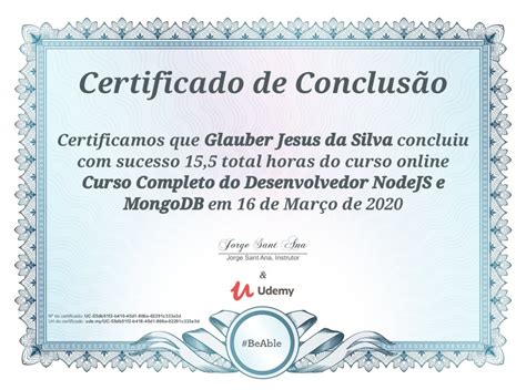 conclusão curso de node js e mongodb