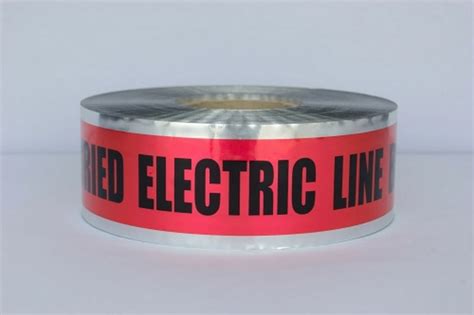 Detectable Underground Tape Caution Buried Electric Line Below Red
