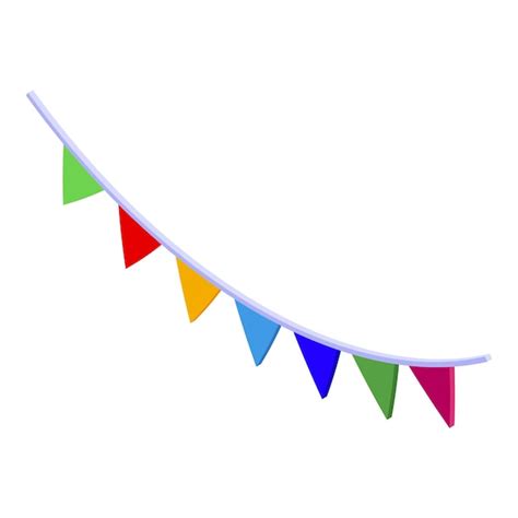 Premium Vector Colorful Party Flags String Decoration Hanging Celebrating