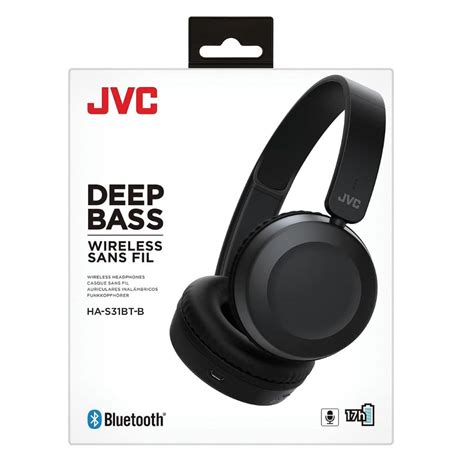 JVC Foldable Bluetooth On Ear Headphones Black JVC HAS31BTB Oikos Center