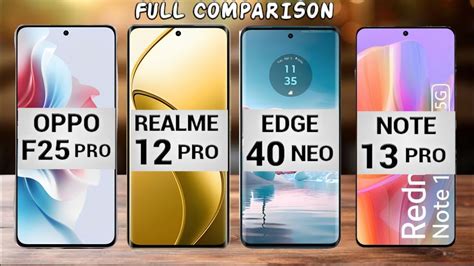 Oppo F25 Pro Vs Realme 12 Pro Vs Moto Edge 40 Neo Vs Redmi Note 13 Pro