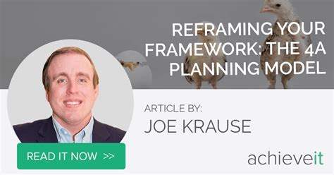 Reframing Your Framework Utilizing The 4a Planning Model