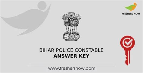 Bihar Police Constable Answer Key 2024 Exam Key Objections