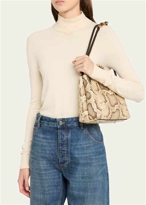 Bottega Veneta Small Andiamo Python Tote Bag Bergdorf Goodman
