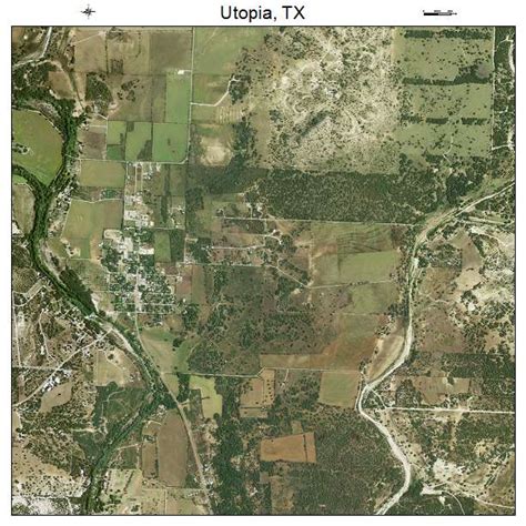 Aerial Photography Map Of Utopia Tx Texas