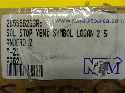 265556233R-SOL ARKA STOP BAGAJ KAPAGI ÇIKMA » Sol Stop Lamba | Renault ...
