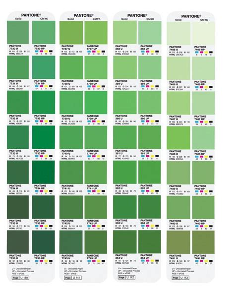 Pms Color Chart Green