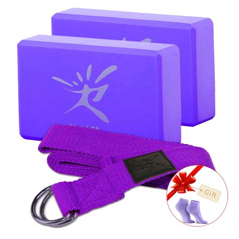 Eva Yoga Block Set Pilates Brick Fitness Belt Set For Exercise Workout