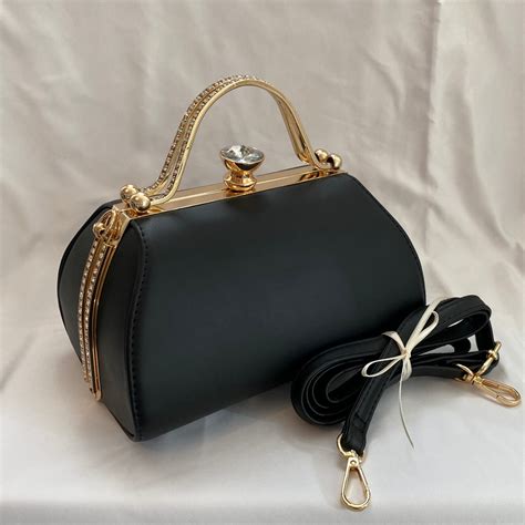 Classic Tia Handbag In Black Vintage Inspired Classic Bags In Bloom
