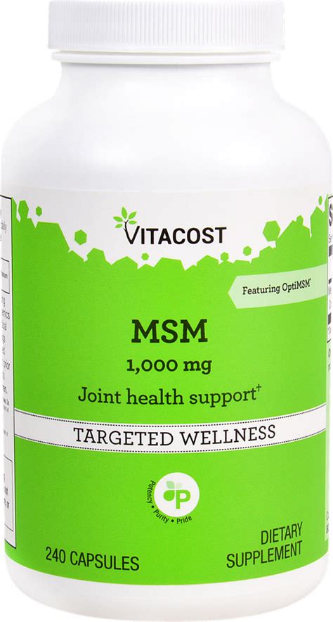 Vitacost MSM 1000 Mg 240 Capsules Vitacost
