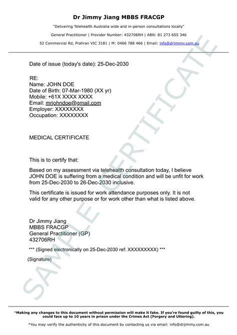 Medical Certificate Online For 11
