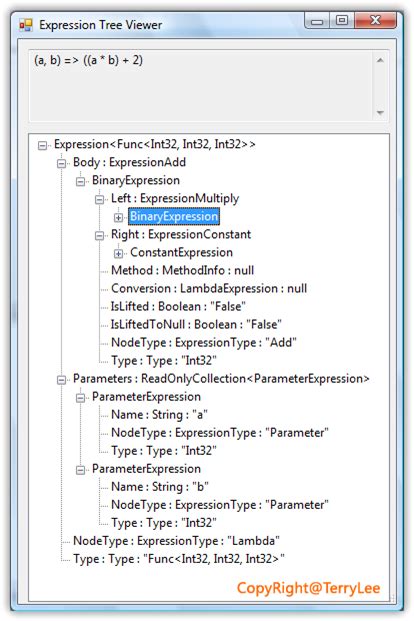 打造自己的LINQ Provider上Expression Tree揭秘 TerryLee 博客园