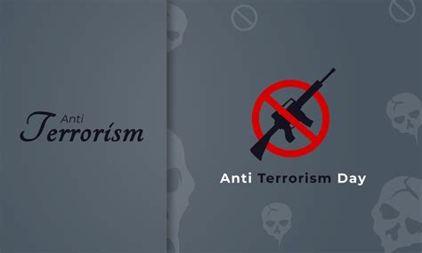 Anti Terrorism Day Greeting Card Banner Poster For Stop Terrorism