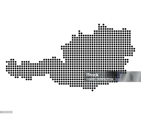 오스트리아지도 도트 상징 모양 여행 웹 평면 개념 아이콘 상징 벡터 일러스트 레이 션 0명에 대한 스톡 벡터 아트 및 기타