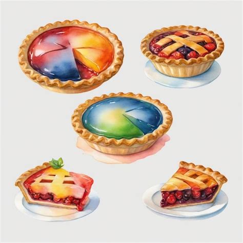Premium Vector A Collection Of Pies With The Word Cross On Them