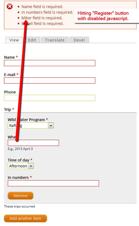 No Error Message For Date Field Using Field Validation With Field Collection Module