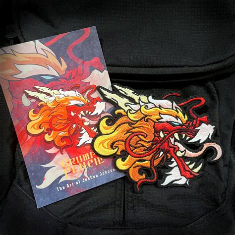 Grumpy Year Of The Dragon Embroidery Patch Grumpy Pencil