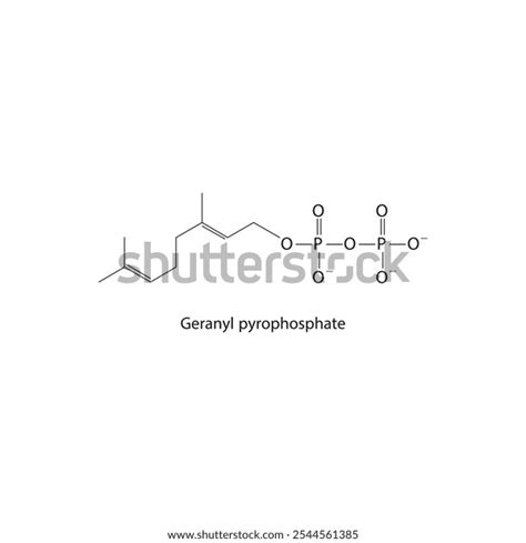 Geranyl Pyrophosphate Skeletal Structure Diagramorganic Molecule Stock