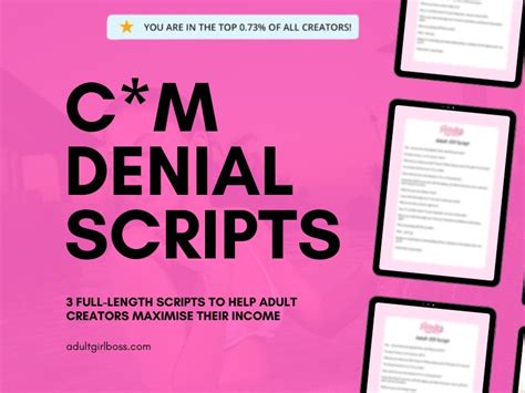 Cm Denial Joi Scripts For Onlyfans Adult Girl Boss