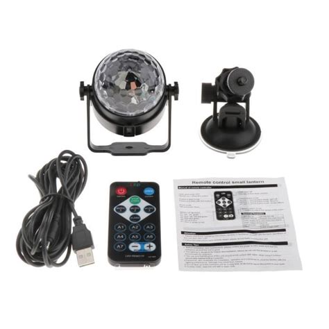 Disco Ball Stroboscope Light Son Activé Avec La Télécommande Dj