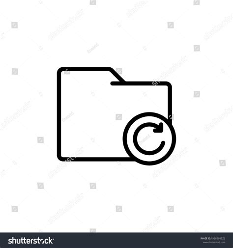 Backup Folder Icon Outline Style Vector Stock Vector Royalty Free