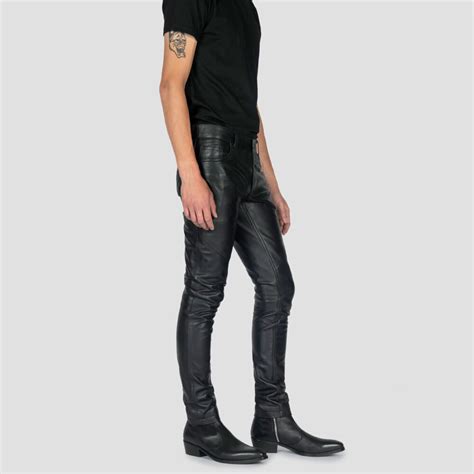 Proper Citizen Skinny Fit Leather Pants Straight To Hell Apparel