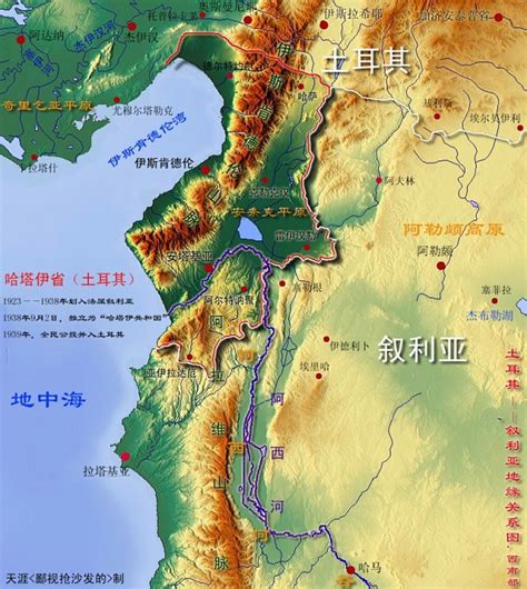 叙利亚地形图 叙利亚地形 伤感说说吧