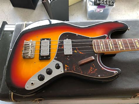 Teisco Jazz Bass 1970s Sunburst Mij Made In Japan W Reverb