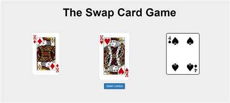 Card Swap Game In Javascript With Source Code Source Code And Projects