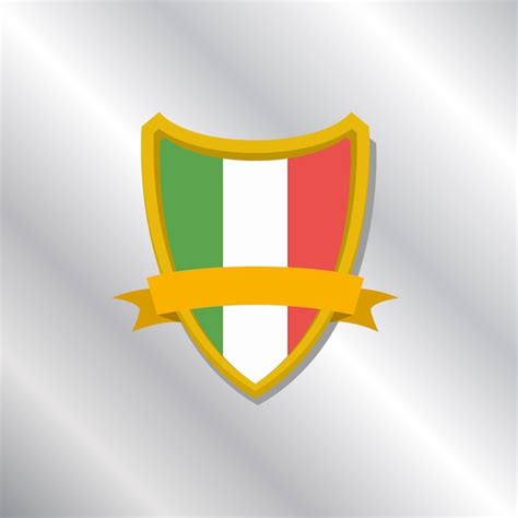 Ilustración de la plantilla de la bandera de italia Vector Premium