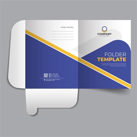 Premium Vector Stationery Template Design File Folder Report Cover Design Clean Minimal Folder