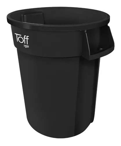 Contenedor 32 Galones 121 Litros Sablón Bote Basura Toff Color Negro