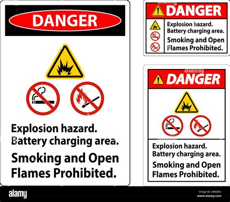 Danger Danger Danger D Explosion Zone De Chargement De La Batterie