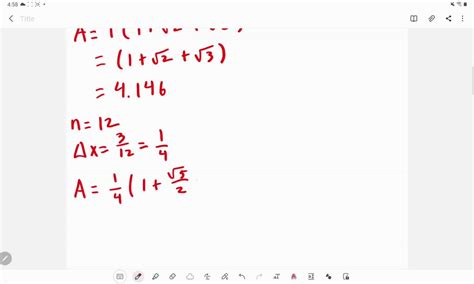 Solved Find The Approximate Area Under The Curves Of The Given