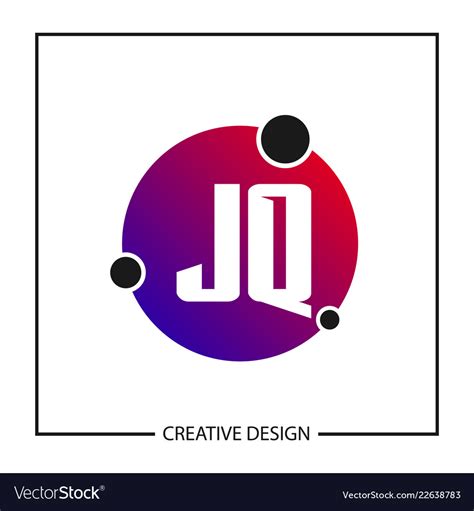 Initial Letter Jq Logo Template Design Royalty Free Vector