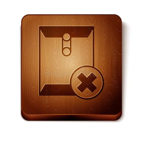 Brown Delete Envelope Icon Isolated On White Background Delete Or Error Letter Cross On